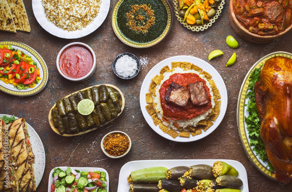 Arabic cuisine; Middle Eastern traditional lunch. It's also Ramadan ...