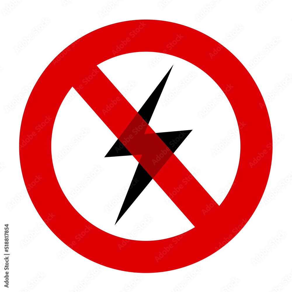 Electricity and electric energy is crossed out as metaphor of blackout ...