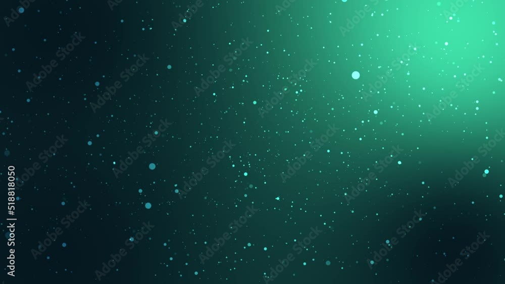 Animated dark teal blue glowing background with floating light ...