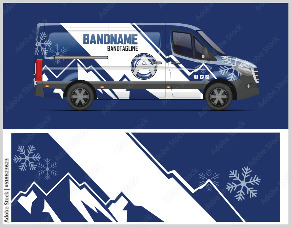 cooling and heating wrap design for your van wrap design Stock Vector ...
