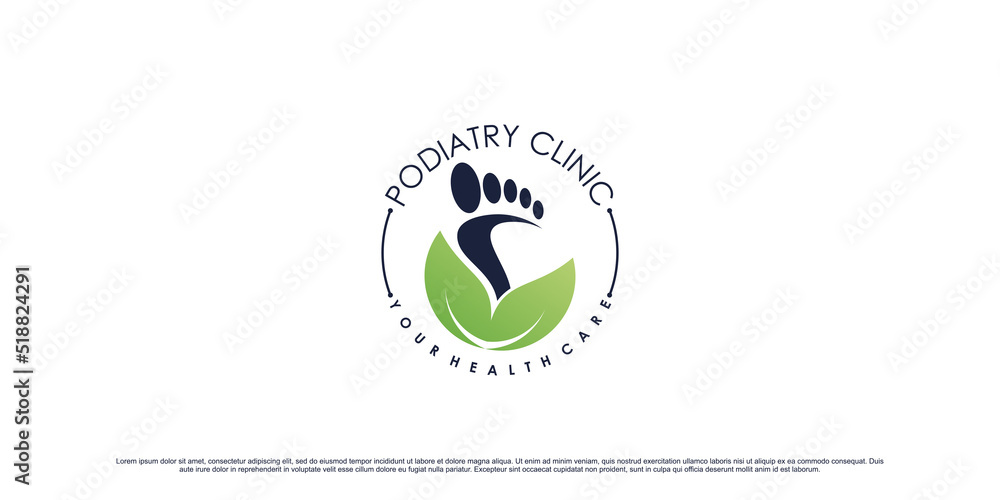 Podiatry clinic logo design for massage and spa with creative element ...