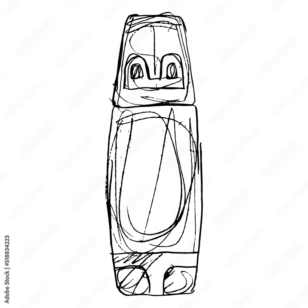 Native American tribal idol from ancient Ecuador. Valdivia culture ...