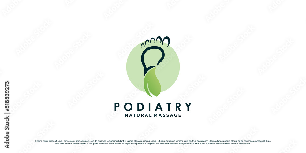 Podiatry logo design template with unique concept and creative element ...