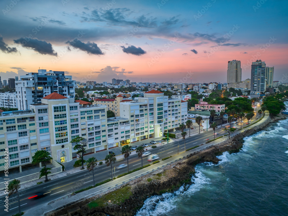 Atardecer en el Malecon de Santo Domingo Stock Photo | Adobe Stock