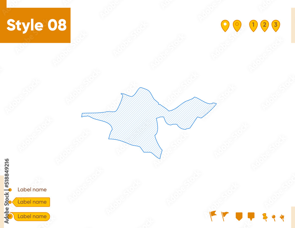 Tehran, Iran - grid map isolated on white background. Outline map ...