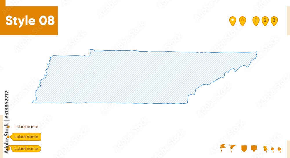Simple Tennessee Map