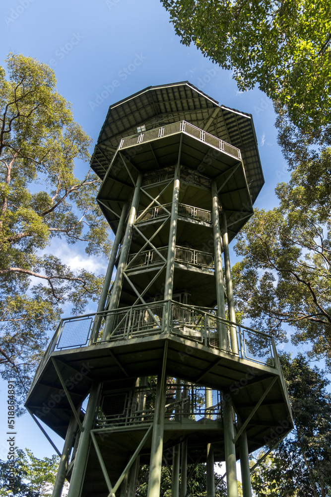 WIldlife Lookout Tower in Rainforest Discovery Centre Sandakan Borneo ...