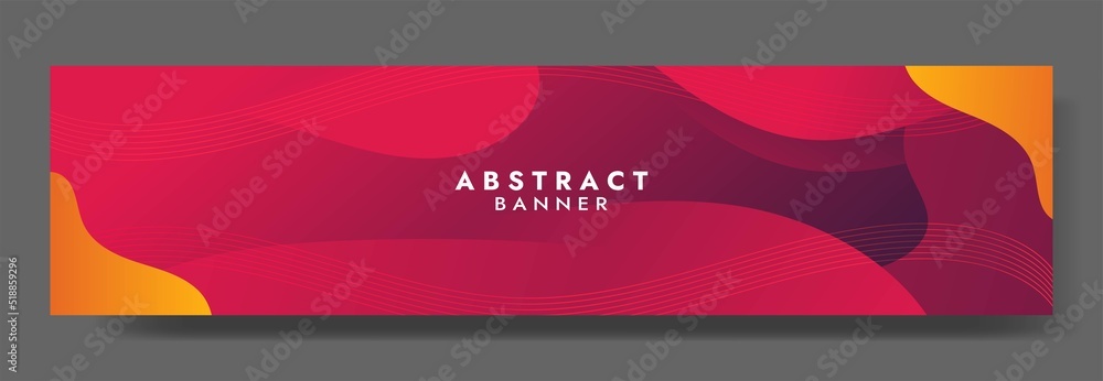 Abstract Red Fluid Banner Template. Modern background design. gradient ...