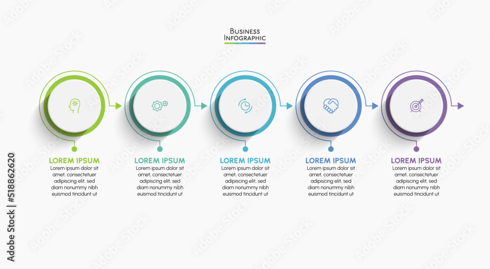 Business data visualization. timeline infographic icons designed for ...
