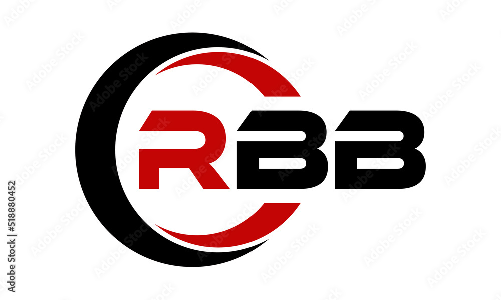 RBB three letter swoosh logo design vector template | monogram logo ...