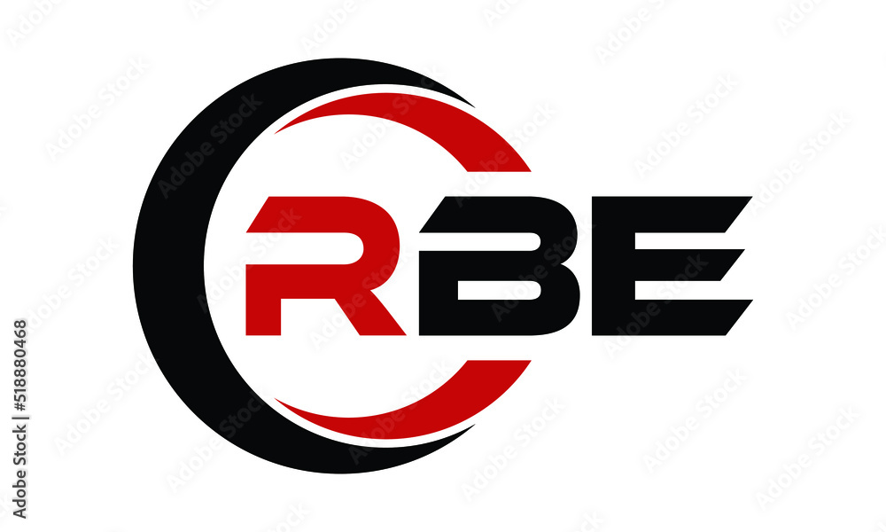 RBE three letter swoosh logo design vector template | monogram logo ...