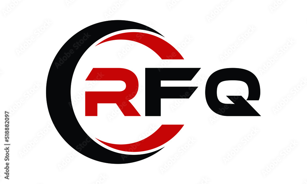 RFQ three letter swoosh logo design vector template | monogram logo ...