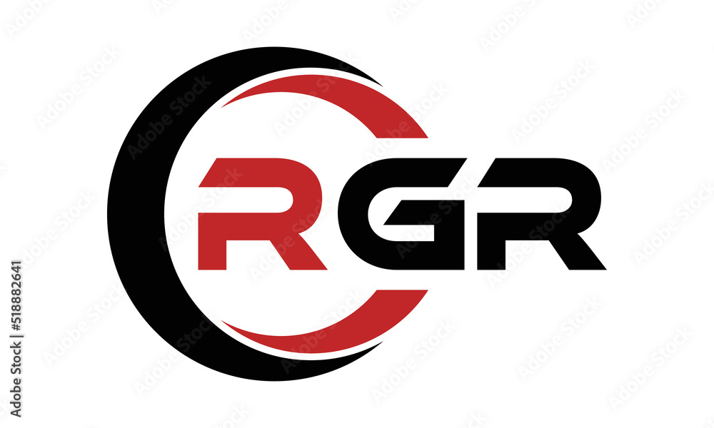 RGR three letter swoosh logo design vector template | monogram logo ...