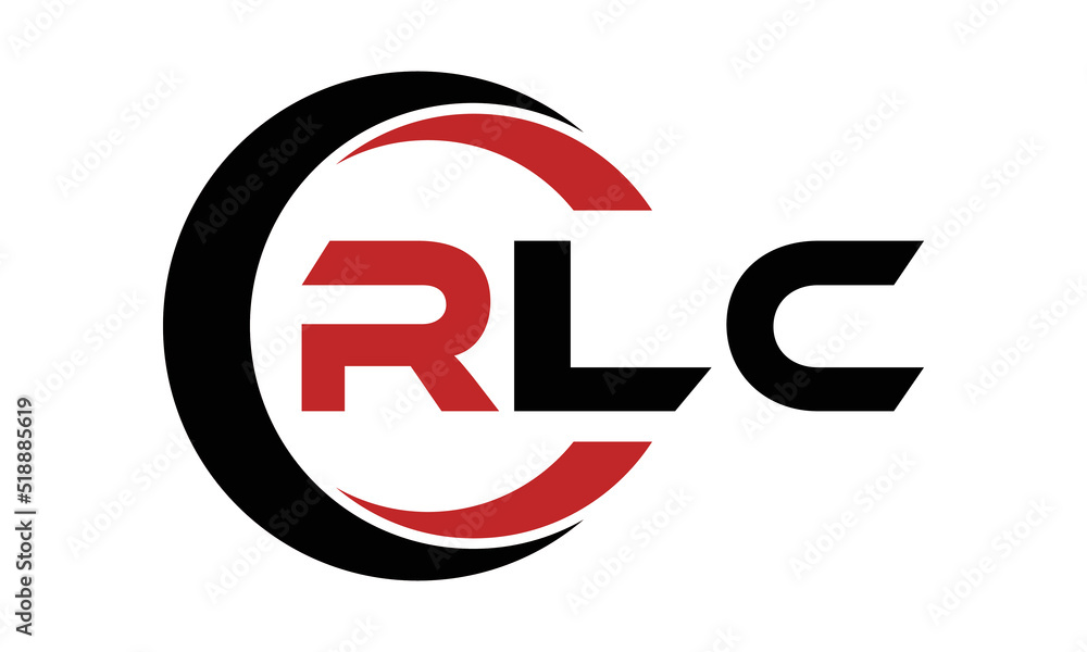 RLC three letter swoosh logo design vector template | monogram logo ...