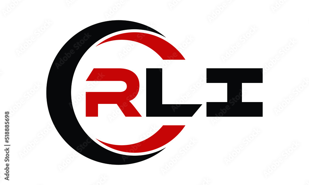 RLI three letter swoosh logo design vector template | monogram logo ...