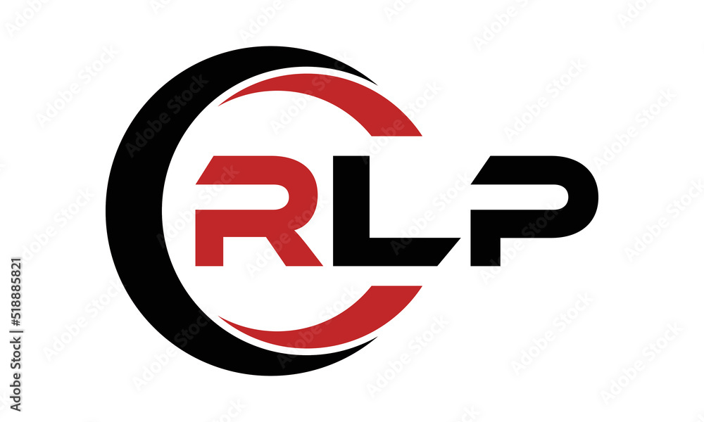 RLP three letter swoosh logo design vector template | monogram logo ...