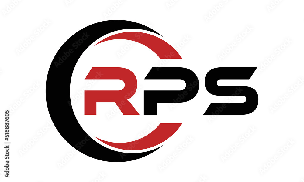 RPS three letter swoosh logo design vector template | monogram logo ...