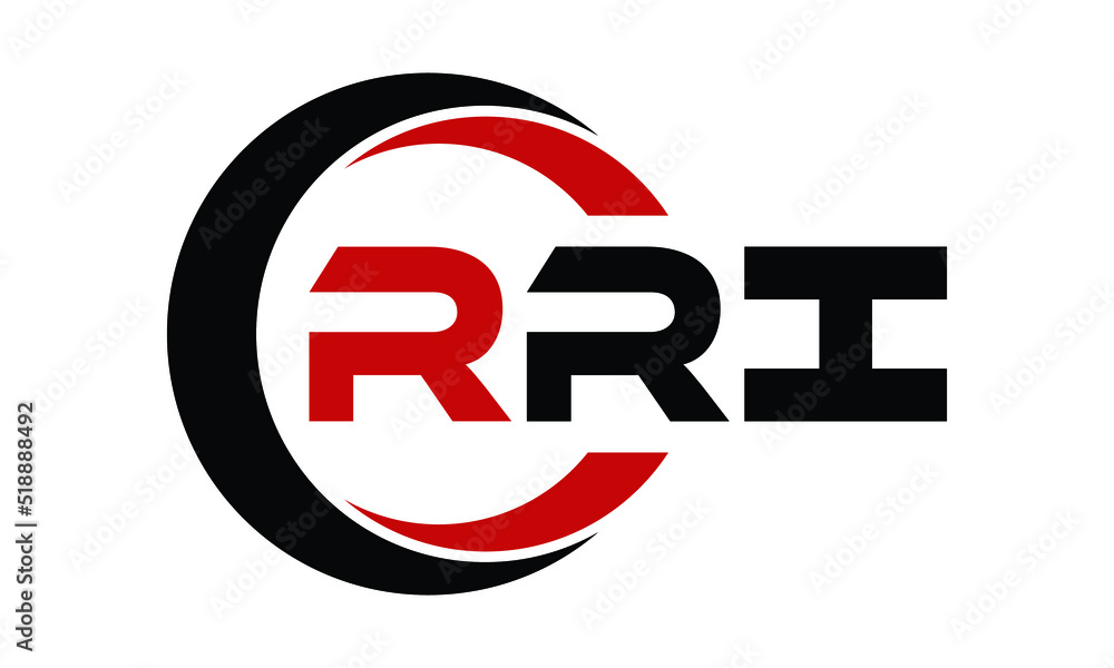 RRI three letter swoosh logo design vector template | monogram logo ...