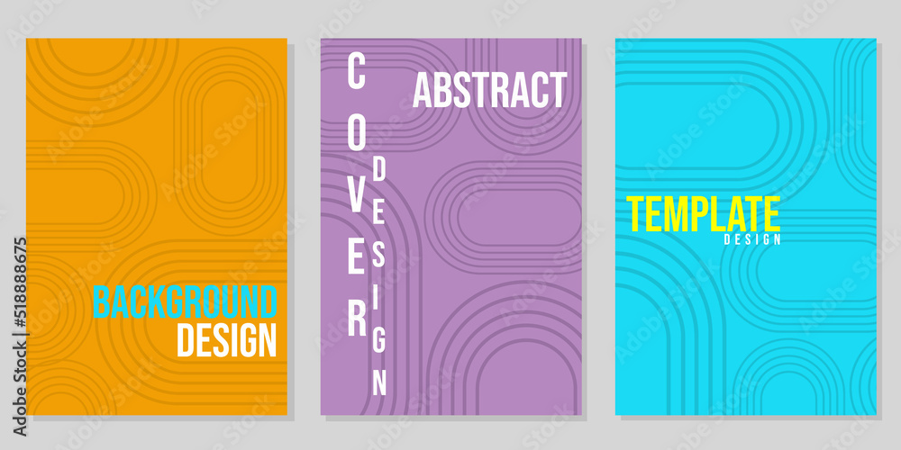 set of book cover designs with abstract textures. trendy and modern ...