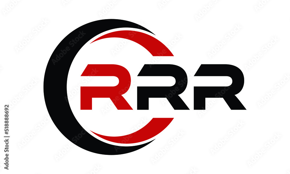 RRR three letter swoosh logo design vector template | monogram logo ...