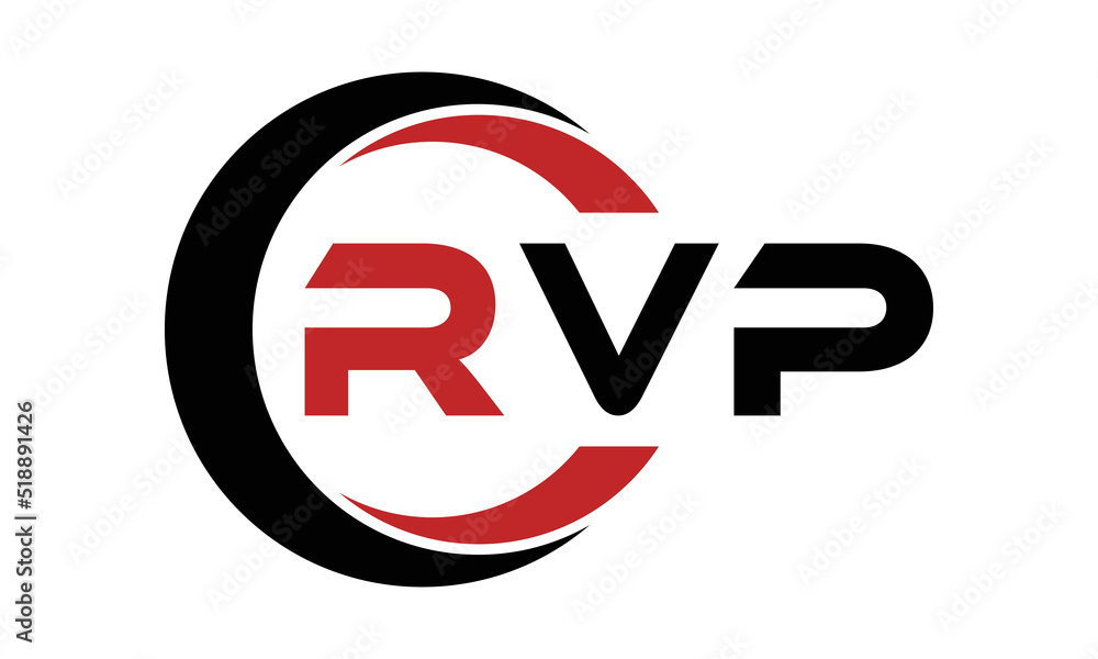 RVP three letter swoosh logo design vector template | monogram logo ...