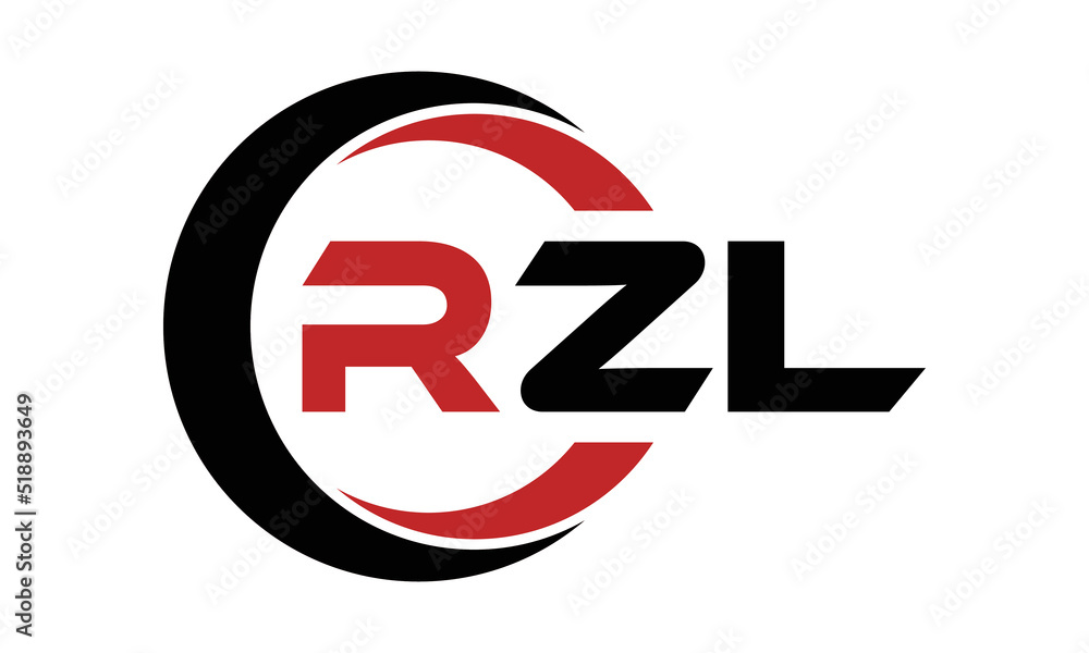 RZL three letter swoosh logo design vector template | monogram logo ...