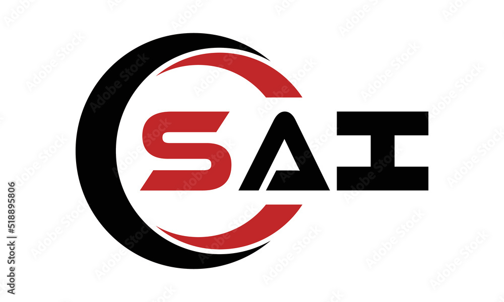 SAI three letter swoosh logo design vector template | monogram logo ...