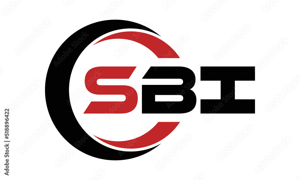 SBI three letter swoosh logo design vector template | monogram logo ...