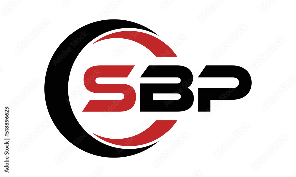 SBP three letter swoosh logo design vector template | monogram logo ...