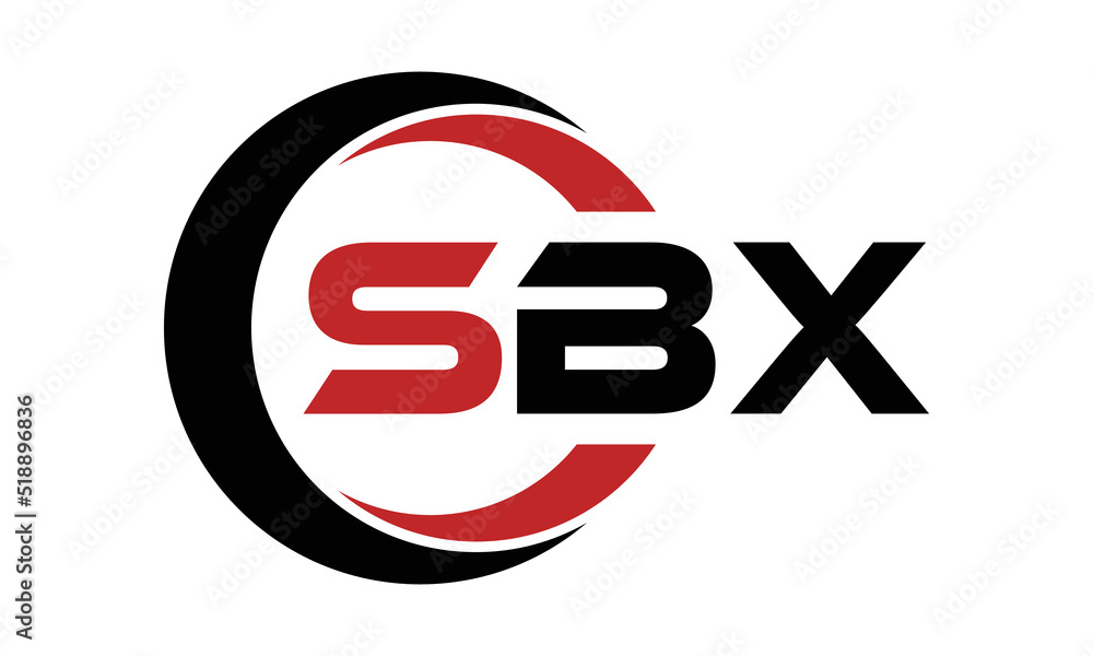 SBX three letter swoosh logo design vector template | monogram logo ...