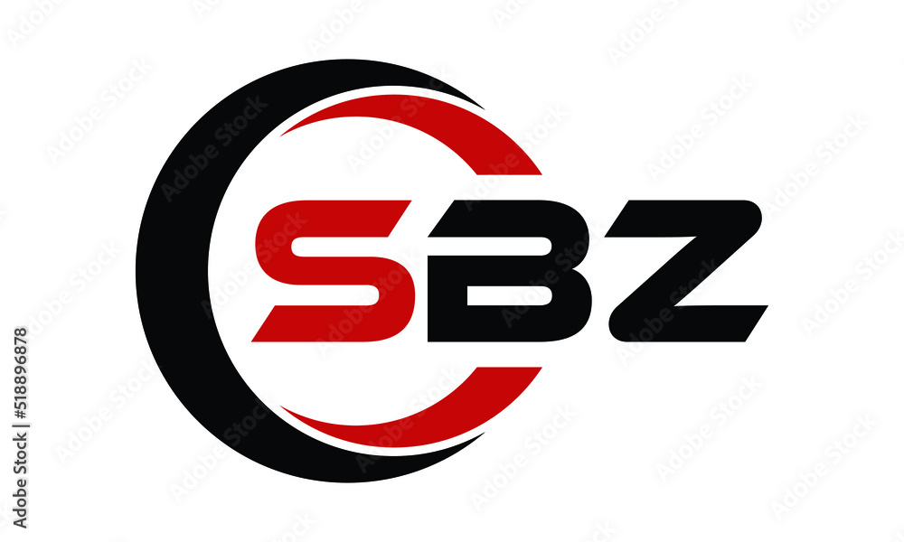 SBZ three letter swoosh logo design vector template | monogram logo ...