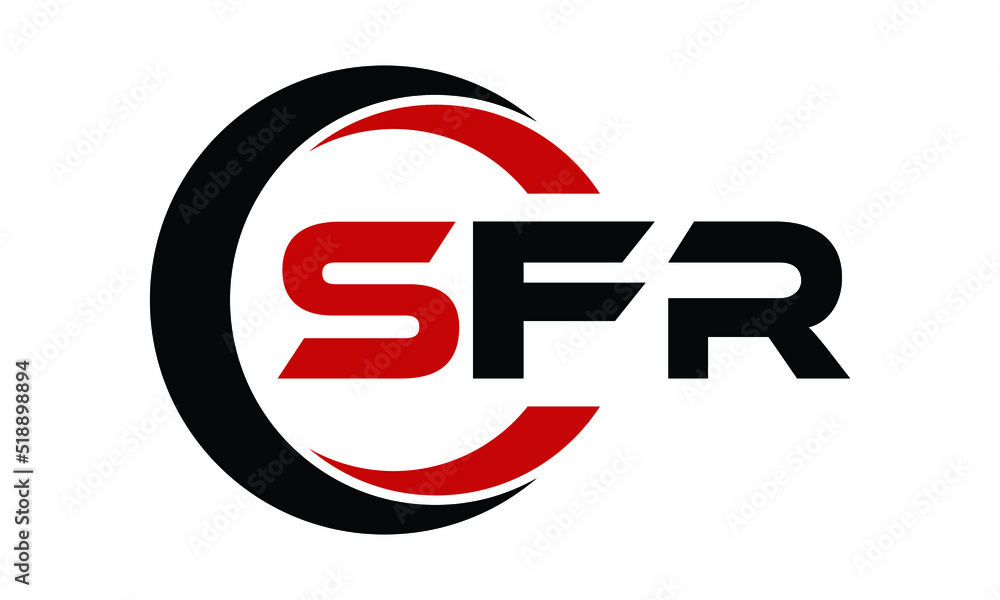 SFR three letter swoosh logo design vector template | monogram logo ...
