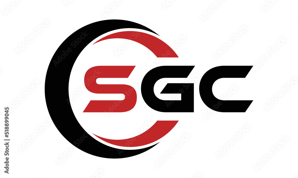SGC three letter swoosh logo design vector template | monogram logo ...