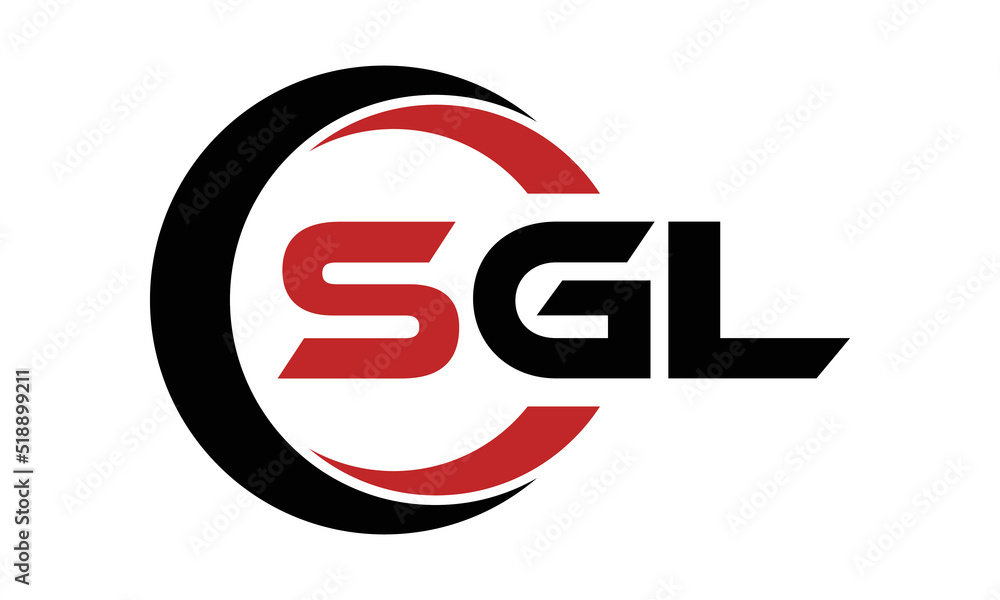 SGL three letter swoosh logo design vector template | monogram logo ...