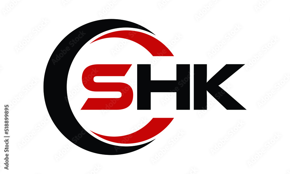 SHK three letter swoosh logo design vector template | monogram logo ... SHK three letter swoosh logo design vector template | monogram logo ...
