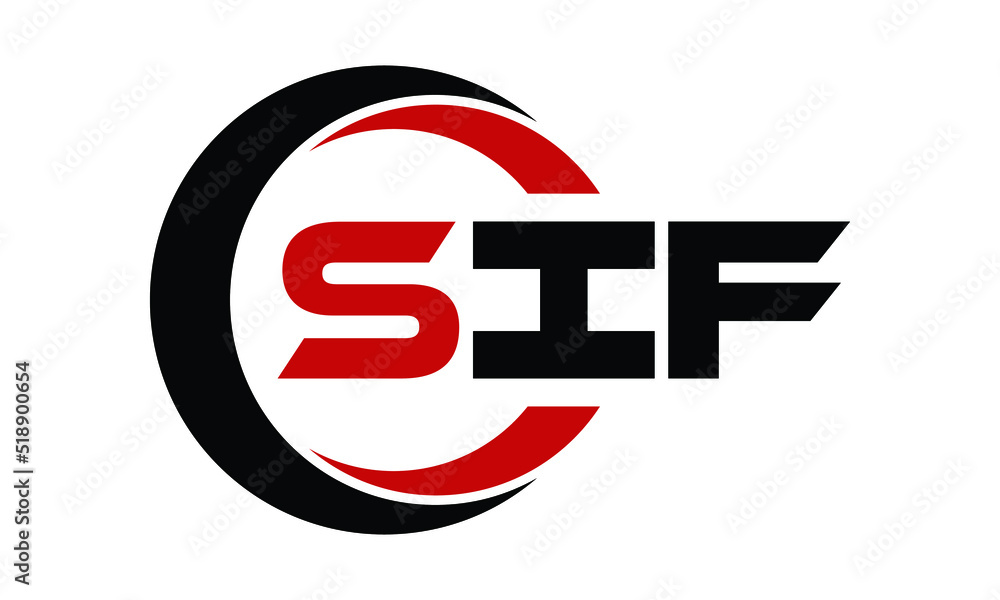 SIF three letter swoosh logo design vector template | monogram logo ...