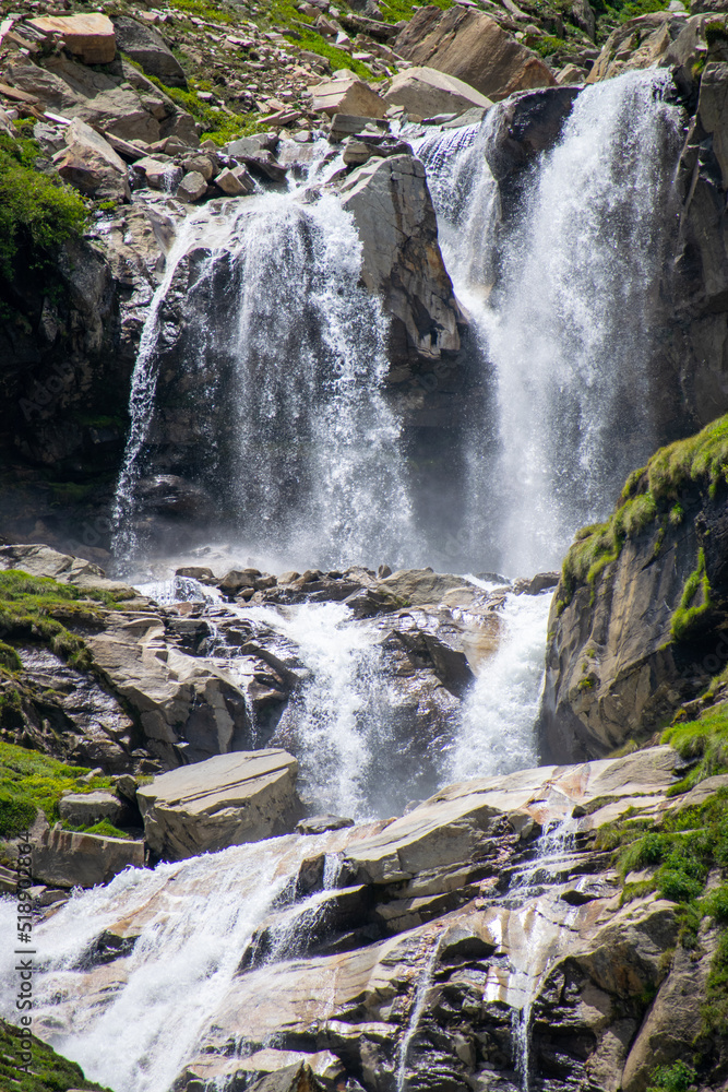 beautiful and spectacular waterfall can be seen enroute rohtang pass ...