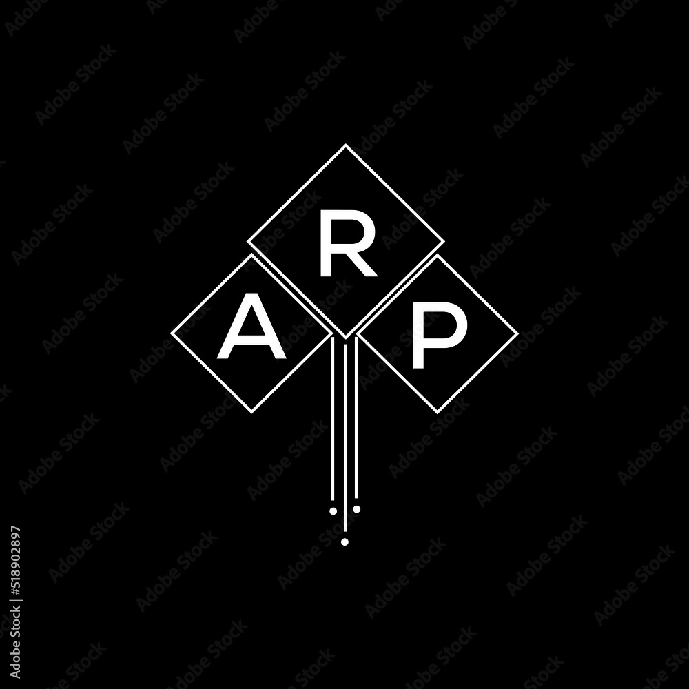 ARP letter logo design with white background in illustrator, ARP vector ...