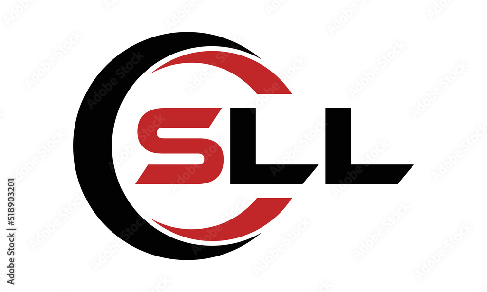 Vetor de SLL three letter swoosh logo design vector template | monogram ...
