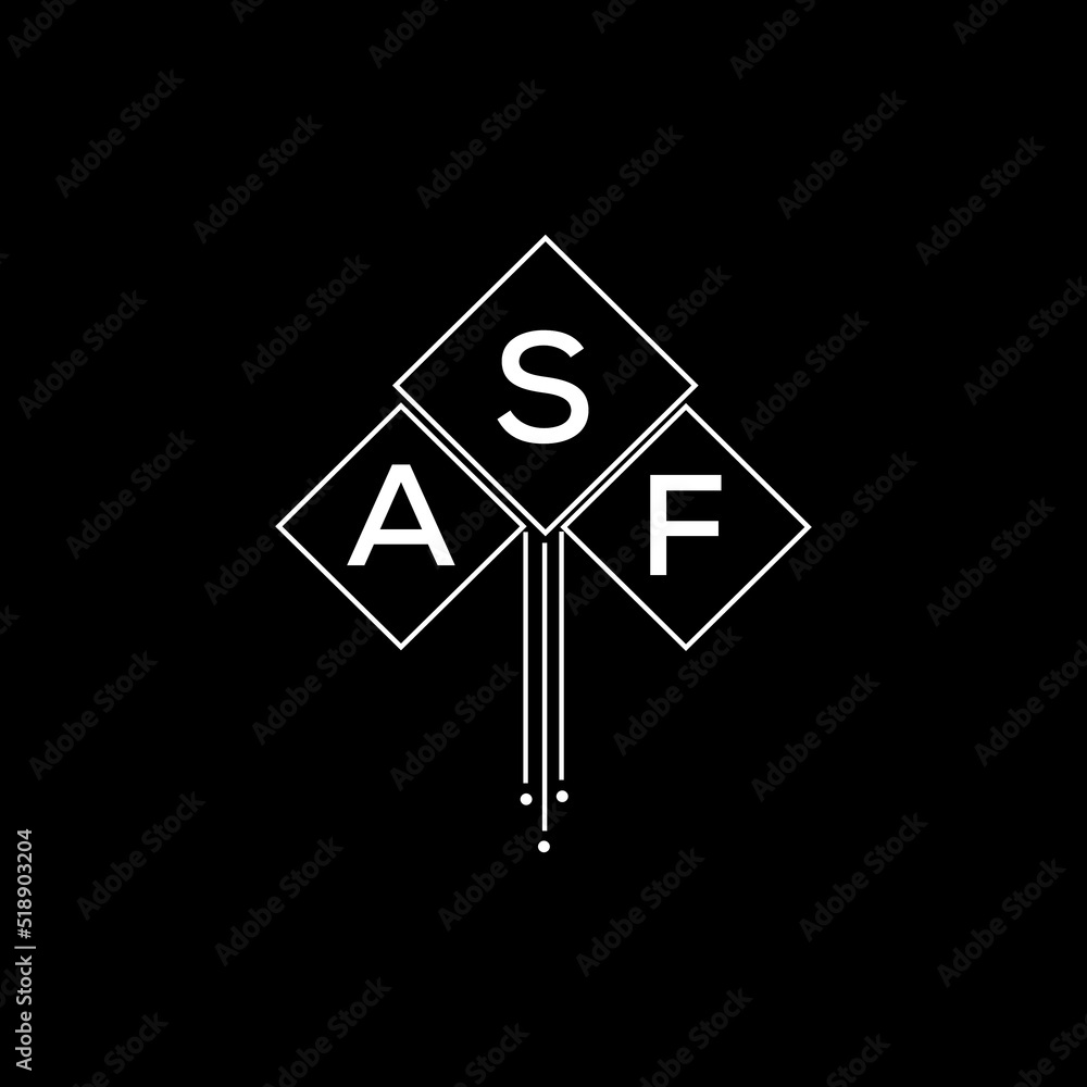ASF letter logo design with white background in illustrator, ASF vector ...
