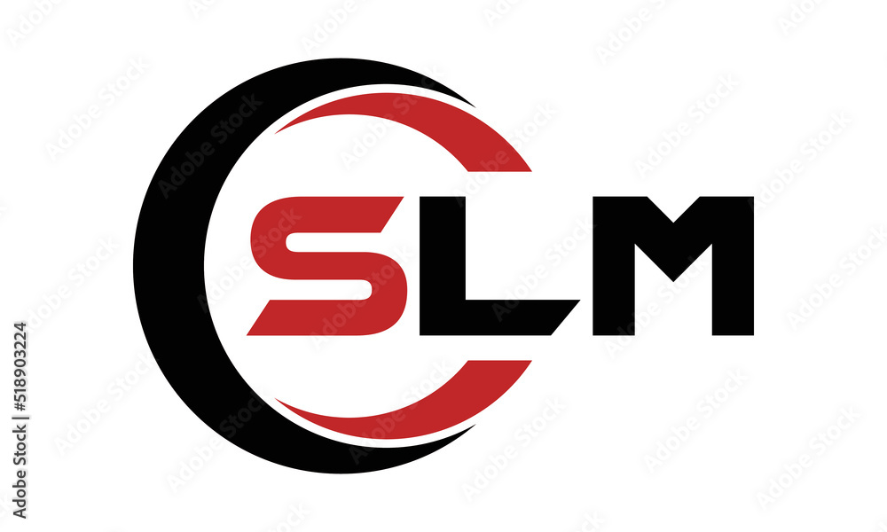 SLM three letter swoosh logo design vector template | monogram logo ...