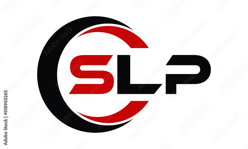 SLP three letter swoosh logo design vector template | monogram logo ...