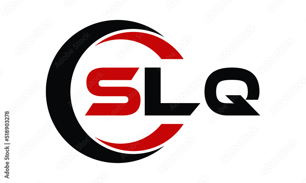 SLQ three letter swoosh logo design vector template | monogram logo ...