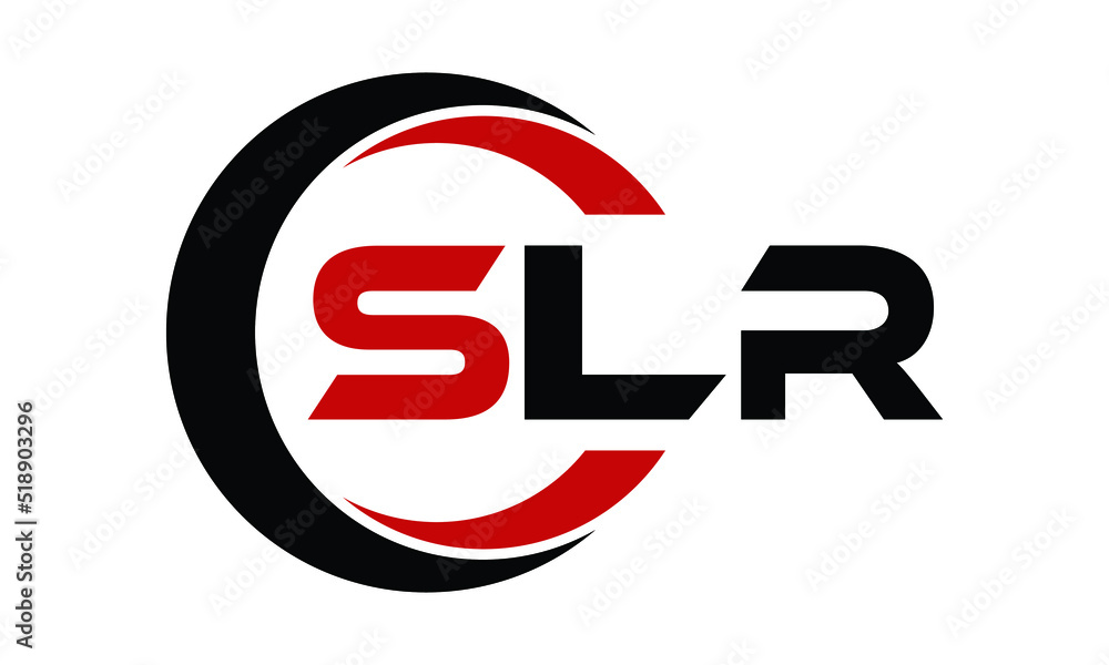 SLR three letter swoosh logo design vector template | monogram logo ...