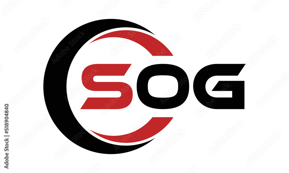 SOG three letter swoosh logo design vector template | monogram logo ...