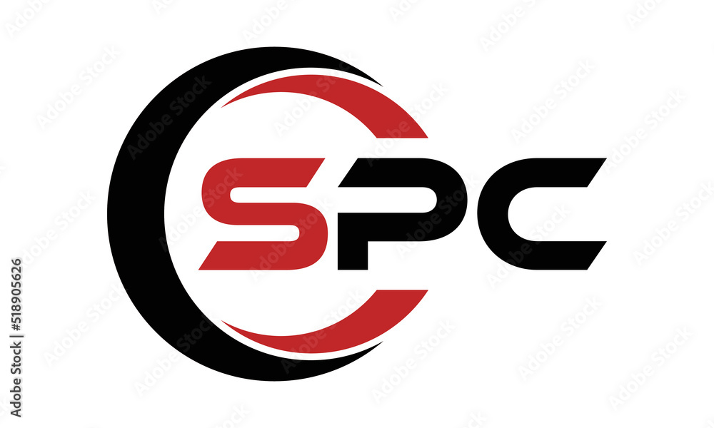 SPC three letter swoosh logo design vector template | monogram logo | abstract logo | wordmark ...