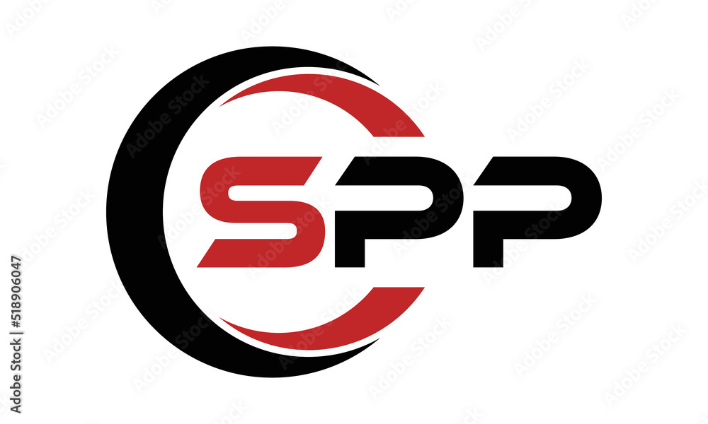 SPP three letter swoosh logo design vector template | monogram logo ...