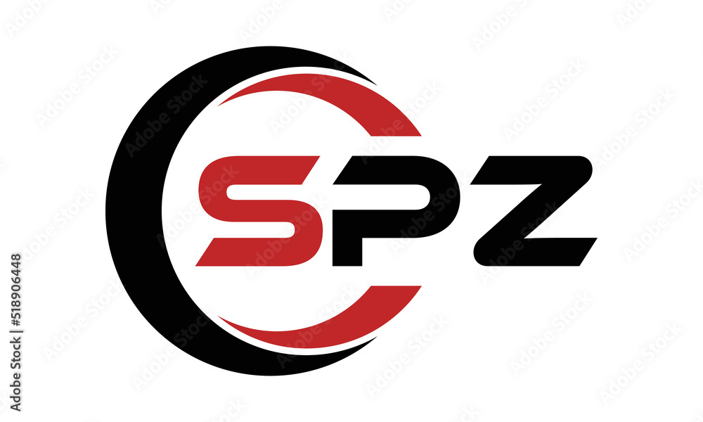 SPZ three letter swoosh logo design vector template | monogram logo ...