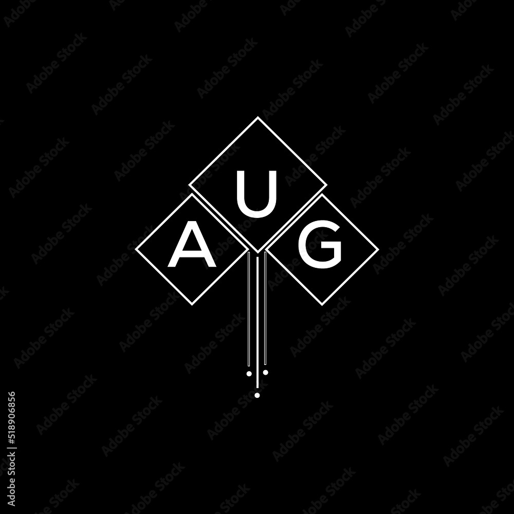 AUG letter logo design with white background in illustrator, AUG vector ...