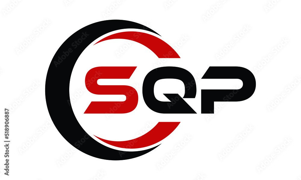 SQP three letter swoosh logo design vector template | monogram logo ...